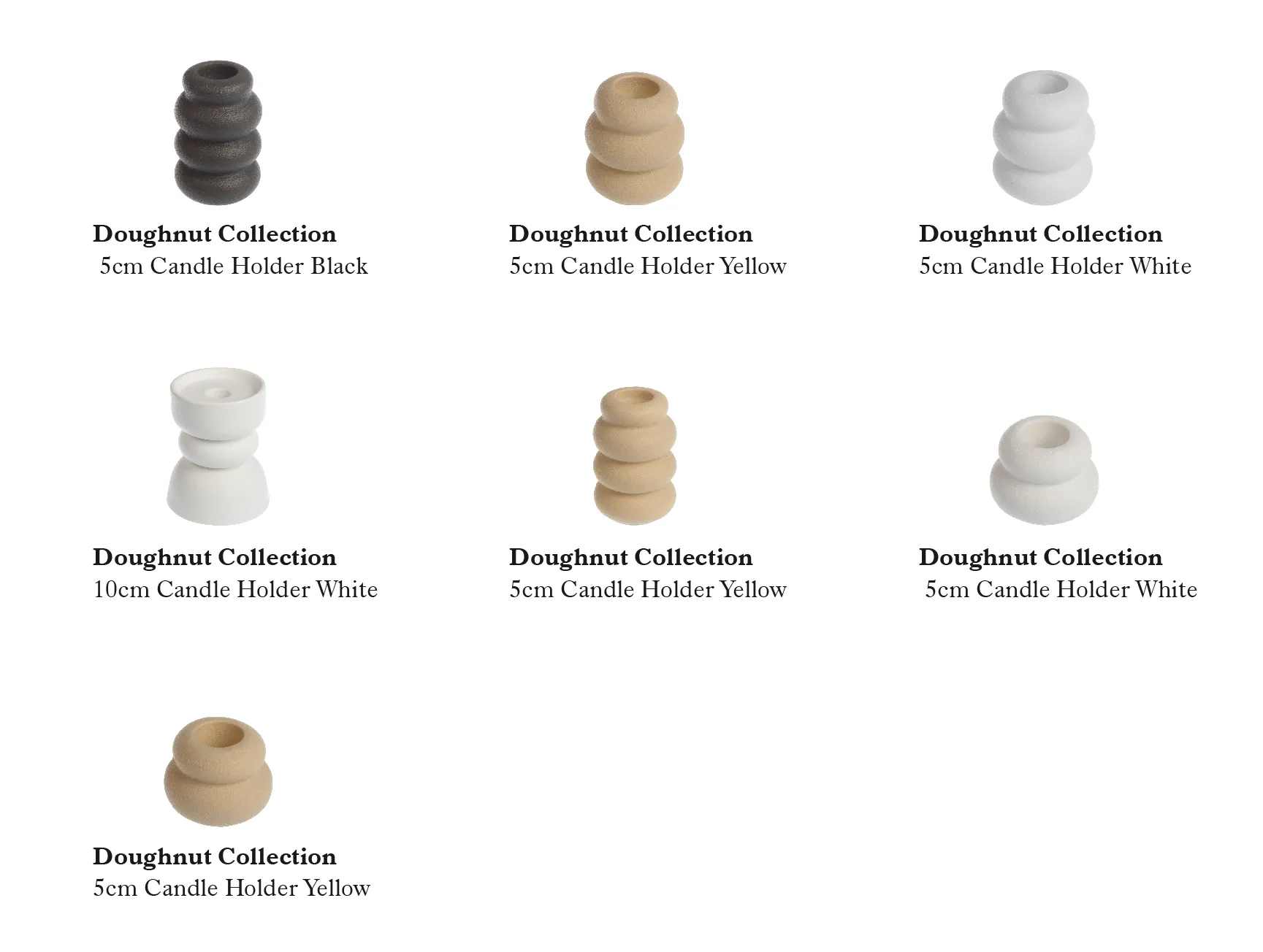 Ceramic Candle Stick Holders In Bulk with Doughnut Design