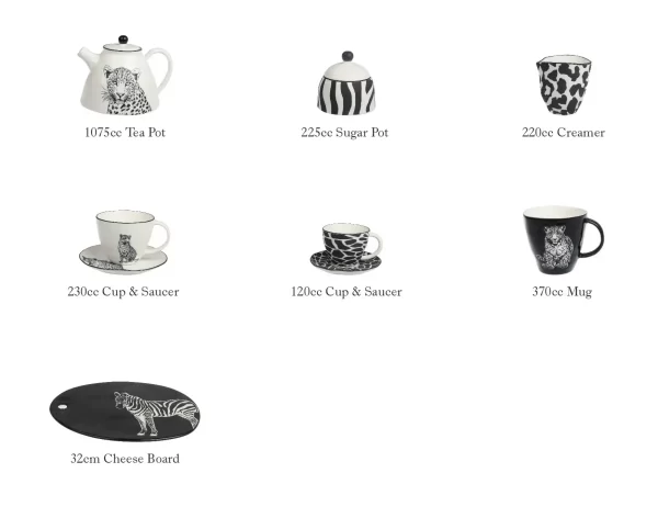 Wildlife-Thema Bulk Tea Party Sets mit starker visueller Wirkung